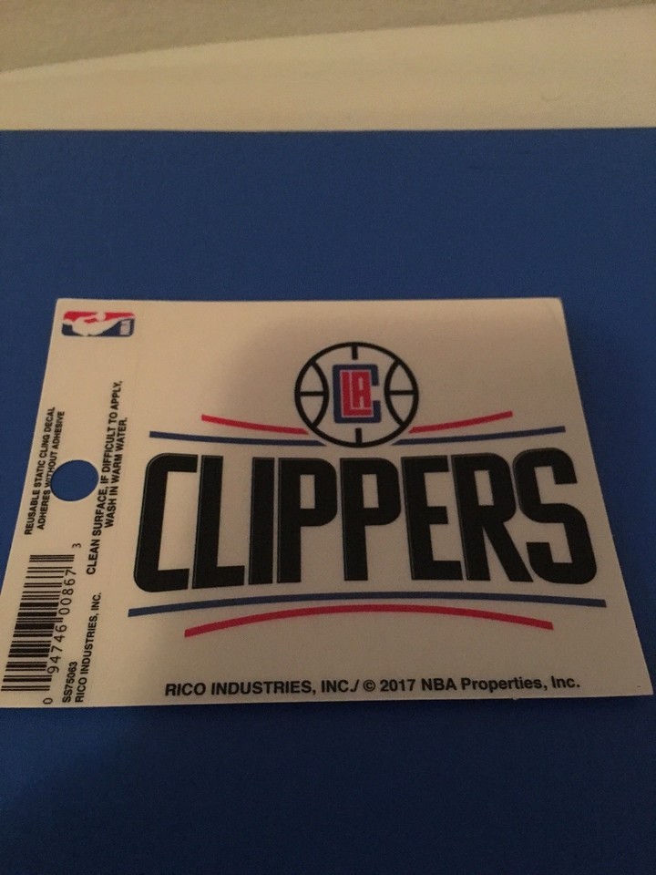 Los Angeles Clippers 3x4 Static Cling Decal Reusable NBA LICENSED | eBay