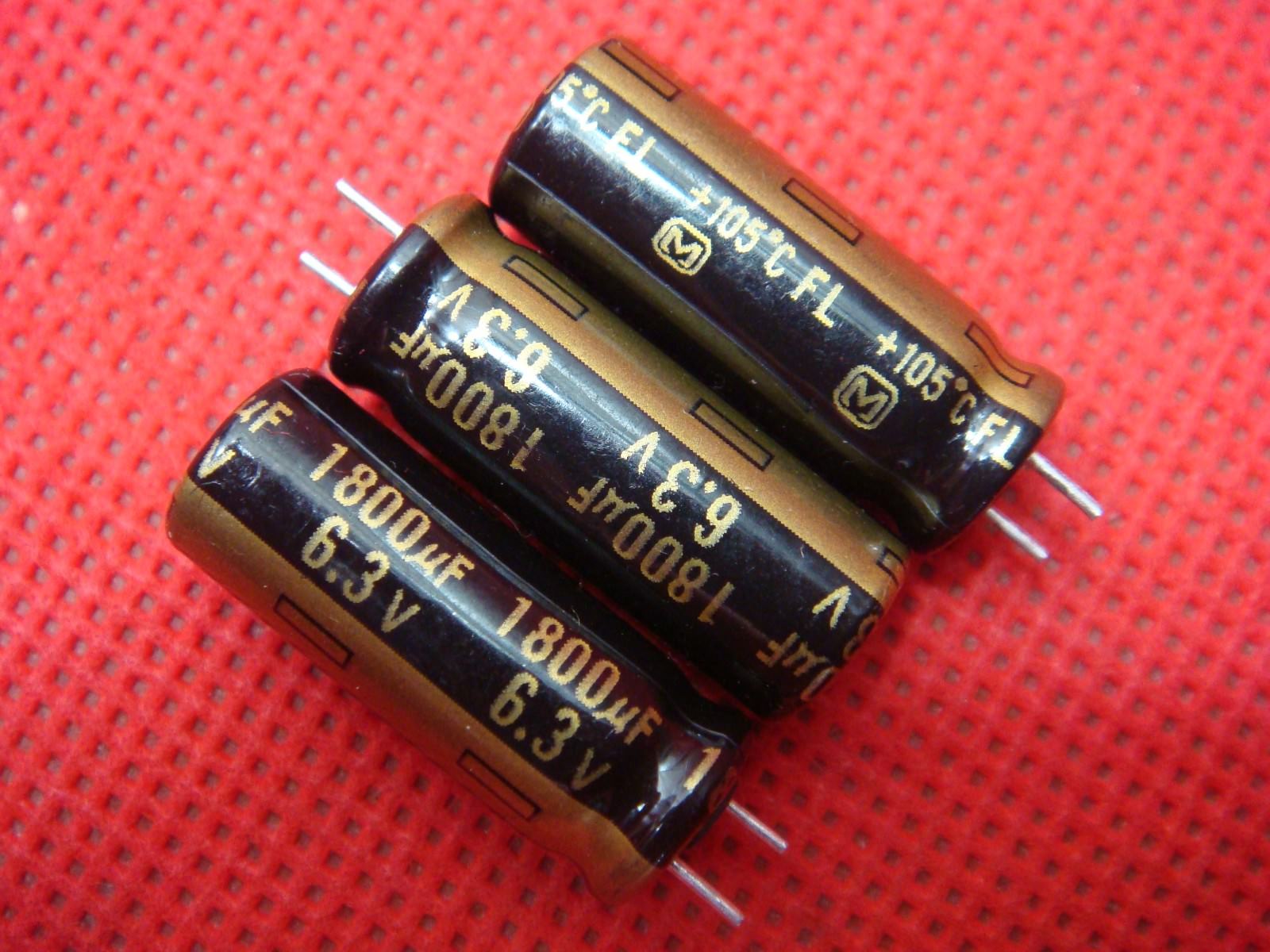 10PC 1800UF 6.3V Panasonic FL Electrolytic Capacitor. 105°C 10 Pcs. New ...