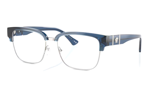 New VERSACE Eyeglasses MOD. 3348 5292 55-17 150 Blue Transparent ...