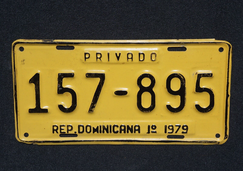 1979 DOMINICAN REPUBLIC License Plate - ISLAND OF HISPANIOLA | eBay