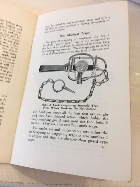 Master Muskrat Methods by E.J. Dailey Muskrat Trapping First Edition | eBay