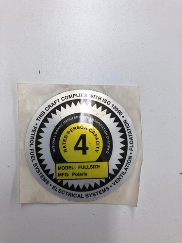 NOS OEM Genuine Polaris DECAL,NMMA 4 PASSENGER P/N 7078574 NEW | eBay