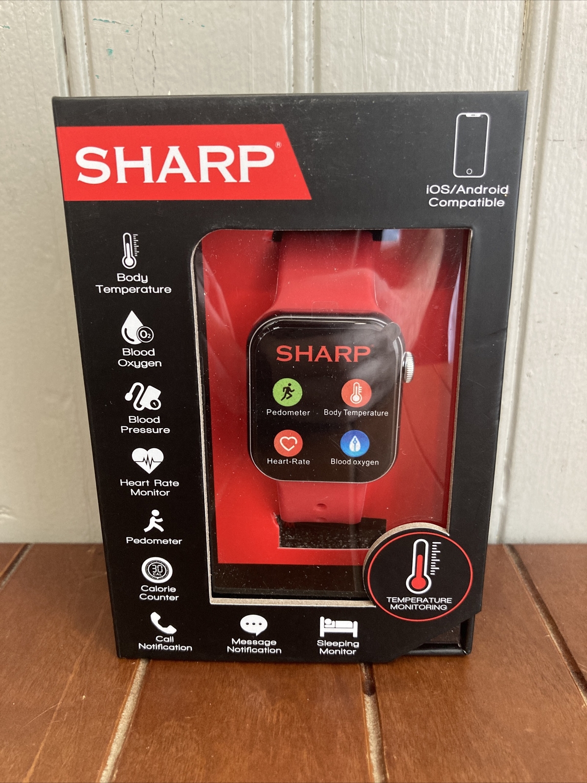 New Sharp Smart Watch IOS/Android Compatible Red Band | eBay