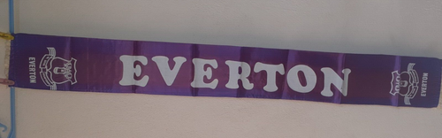 EVERTON FC 1971 SCARF SILKY VERY OLD SWAPED AGAINST PANATHINAIKOS ...