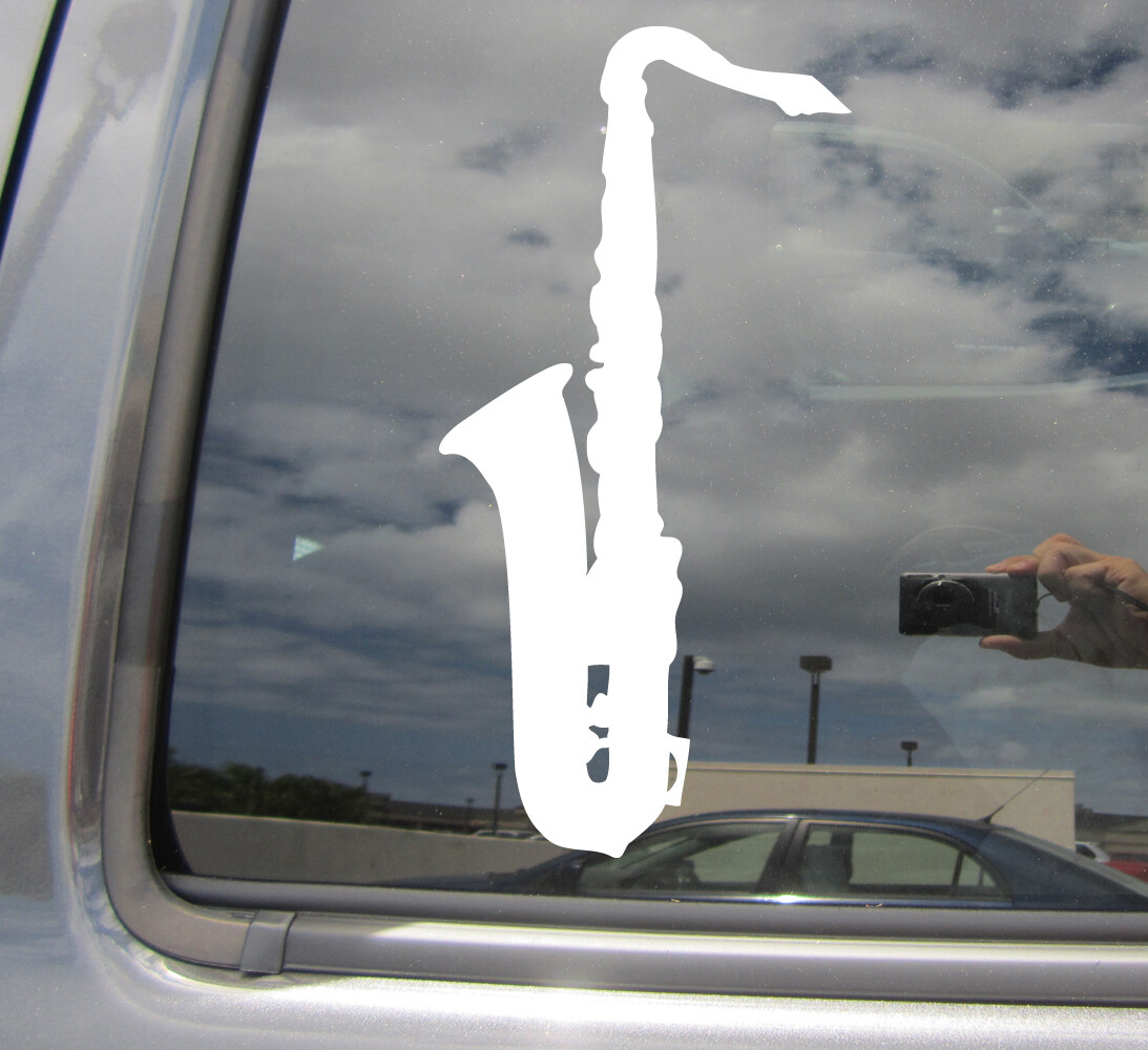 Saxophone Music Instrument Cars Laptop Bumper Vinyl Decal Sticker 10201 ...