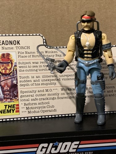 1985 Torch v1 GI Joe Cobra Dreadnok Figure 100% Complete With File Card ...