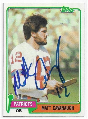 MATT CAVANAUGH Autographed Signed 1981 Topps card #248 New England ...