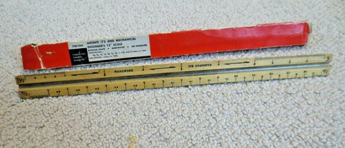 VINTAGE POST HARDWOOD, DIE ENGRAVED ARCHITECTS & MECHANICAL ENGINEER'S ...