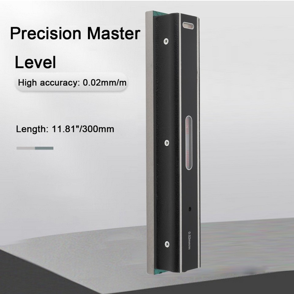 12" 300mm Master Precision Level W/ Wooden Box For Machinist Tool High ...