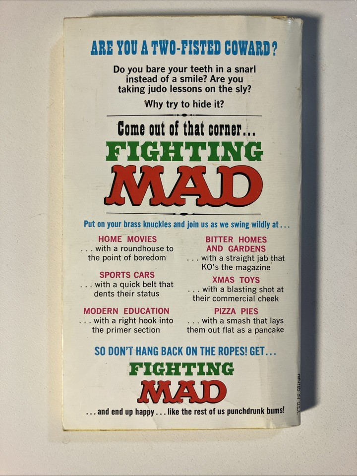 Mad Magazine Paperback Lot of 5 Morality Rip Off About Sports Fighting ...