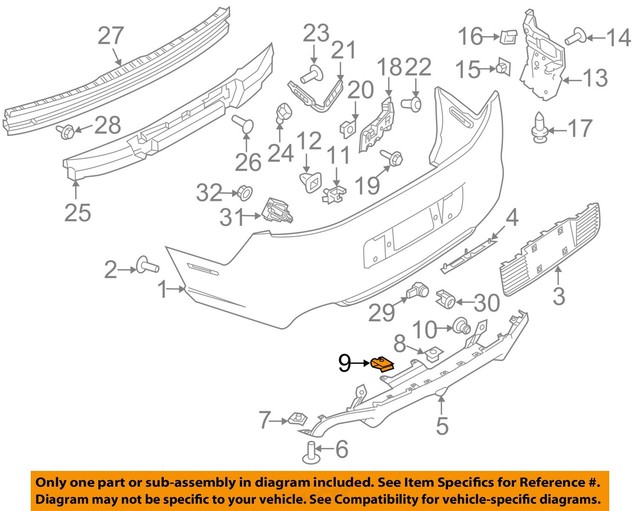 Ford OEM W716237S300 Rear Bumper-lower Cover Retainer for sale online ...