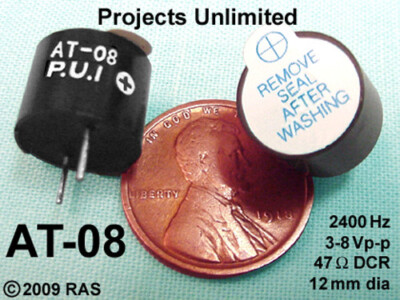 (25) 2.4 KHz Audio TRANSDUCER - Magnetic, Miniature, Projects Unlimited ...