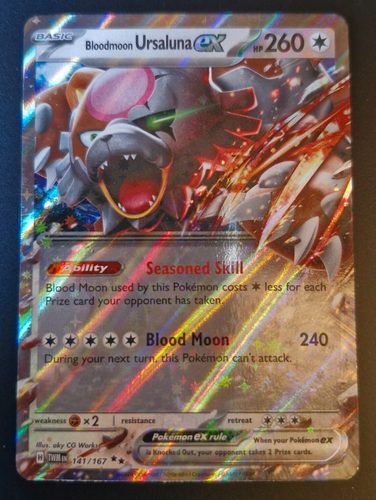 ️ Carte Pokémon Blood moon Ursaluna ex - 141/167 - Mascarade ...