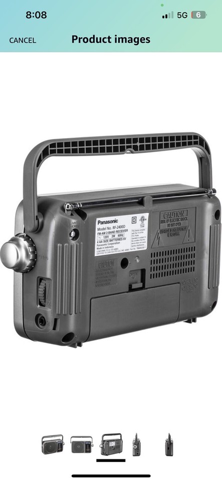 Panasonic RF-2400 AM/FM Portable Radio - Silver | eBay