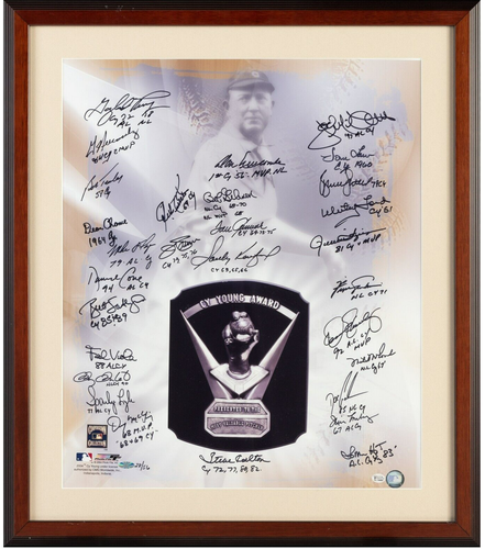 Sandy Koufax Cy Young Winners Signed 16x20 Photo 29 Signatures Beckett ...