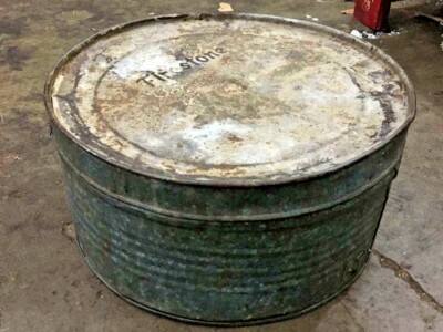 VINTAGE OLD UNIQUE RUSTIC IRON FIRESTONE TYRE / TUBE RARE ROUND BOX | eBay