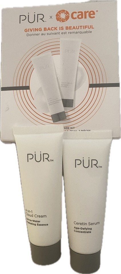 PÜR Beauty x Care 2 Pc Skincare Kit Ceretin Serum 4-in-1 Cloud Cream .5 ...