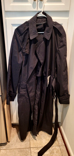 Army Trench Coat Mens 42 XL Black DSCP Garrison Collection Military NEW ...