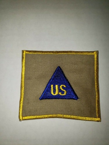 K0002 WW 2 Civilian Employee US Army Shoulder Patch USA Yellow w/ Blue ...