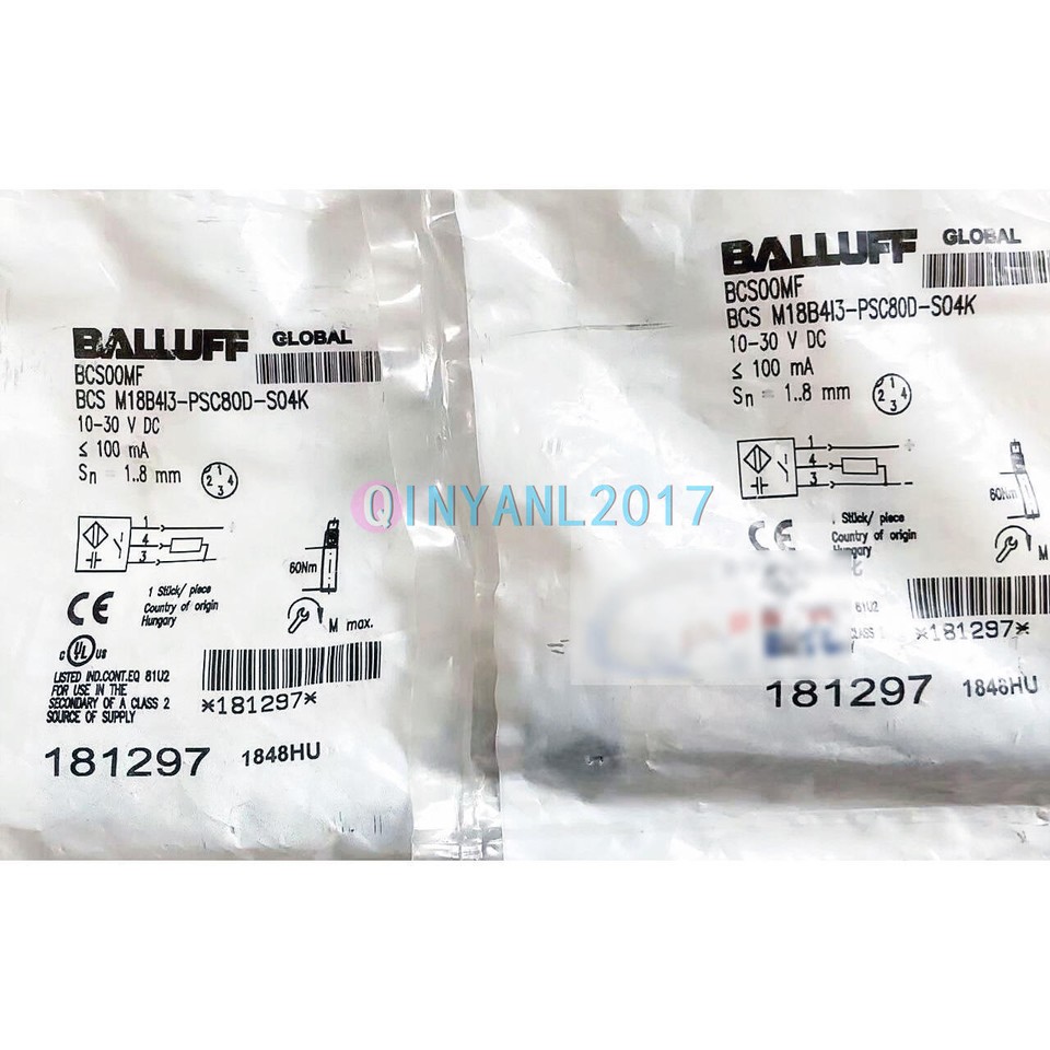 1PC New Balluff BCS00MF BCS M18B4I3-PSC80D-S04K Proximity Sensor | eBay