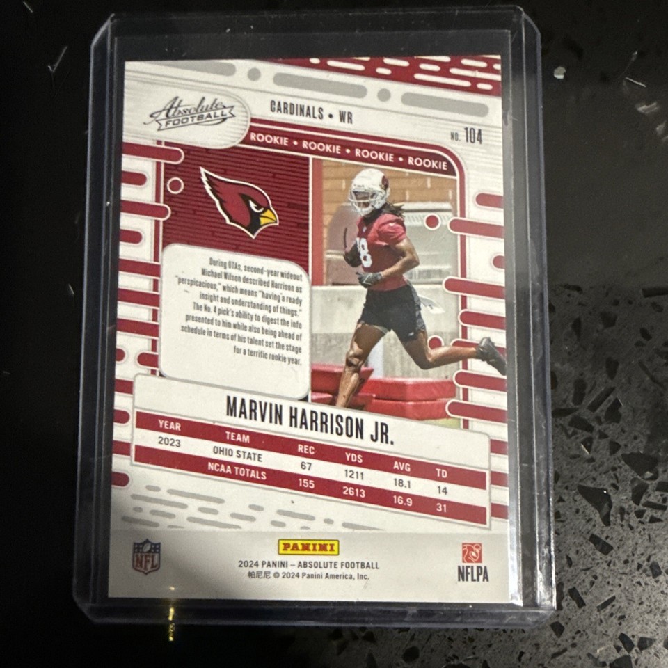 2024 Absolute Rookie #104 Marvin Harrison Jr Arizona Cardinals | eBay