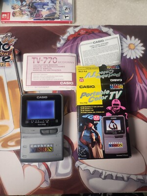 CASIO PORTABLE COLOR TV TV-770 WITH ORIGINAL BOX WORKING CONDITION! | eBay