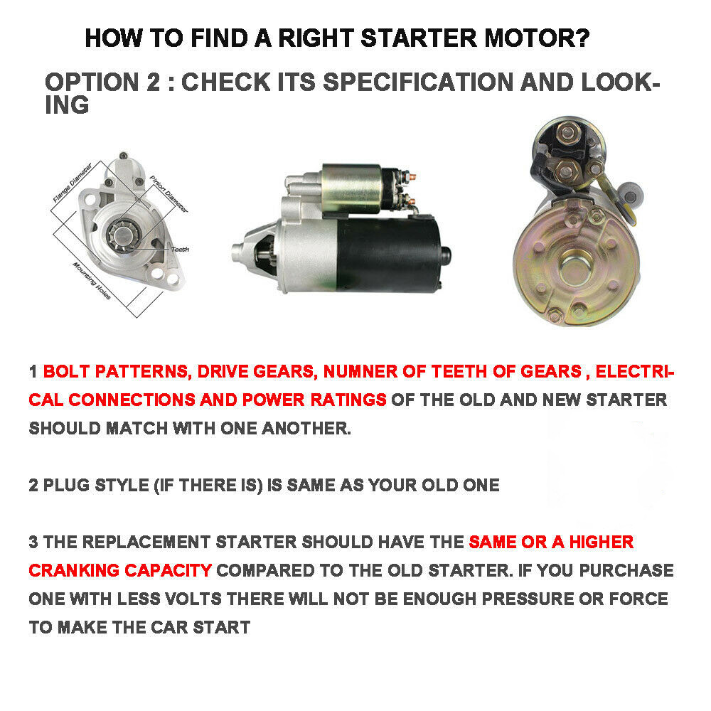 Starter Motor For Ford Falcon Fairmont BA BF Boss 260 XR8 V8 5.4L ...