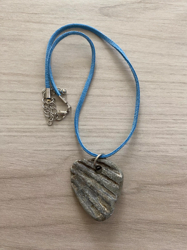 Fossil Hag Stone Choker Necklace Amulet Protection Natural Holey Stone ...