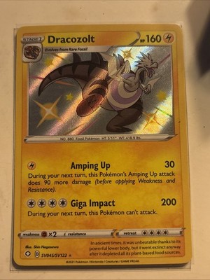 Dracozolt - SV045/SV122 - Pokemon Shining Fates Sword Shield Shiny Rare ...