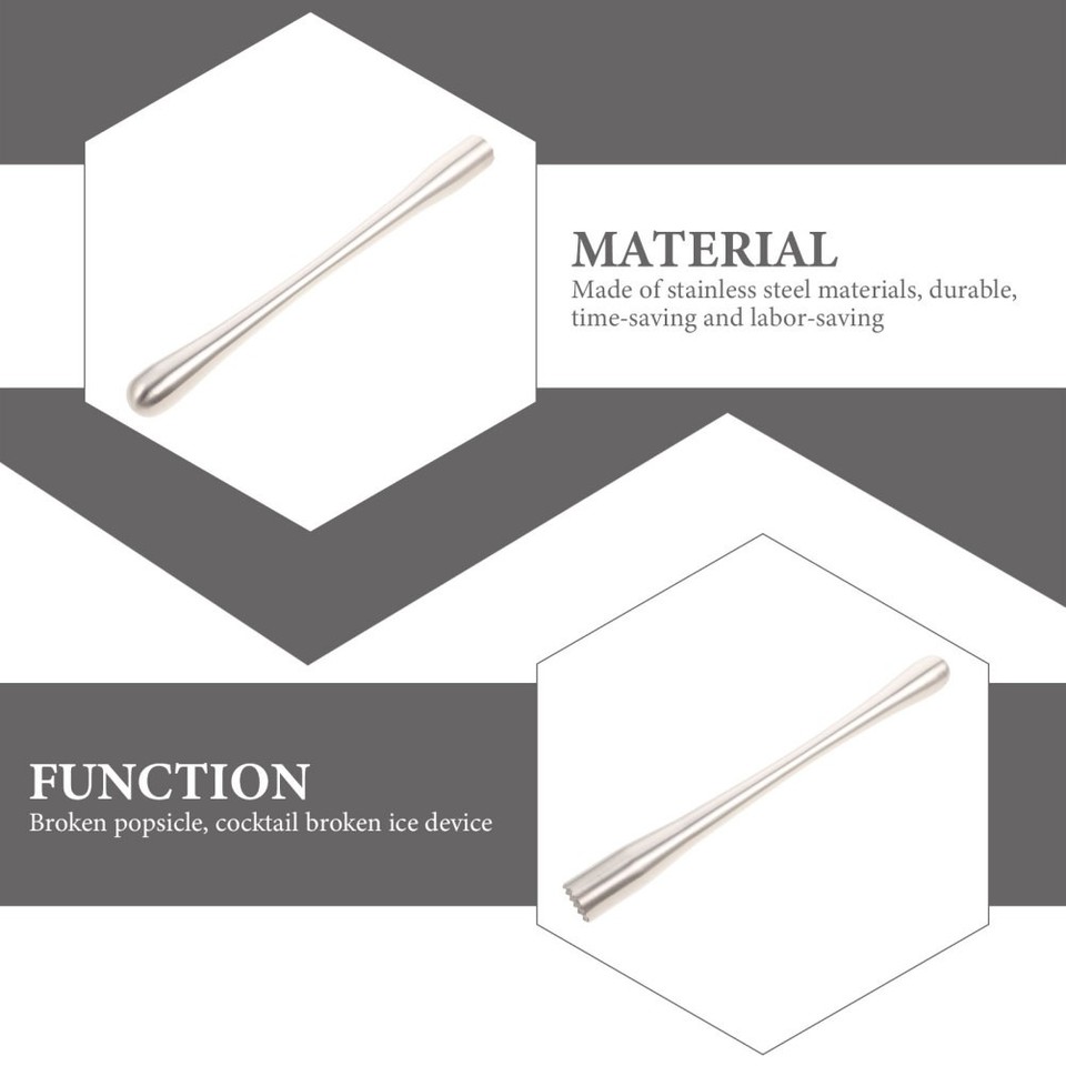 Professional Stainless Steel Cocktail Muddler Bar Stick for Mixing ...