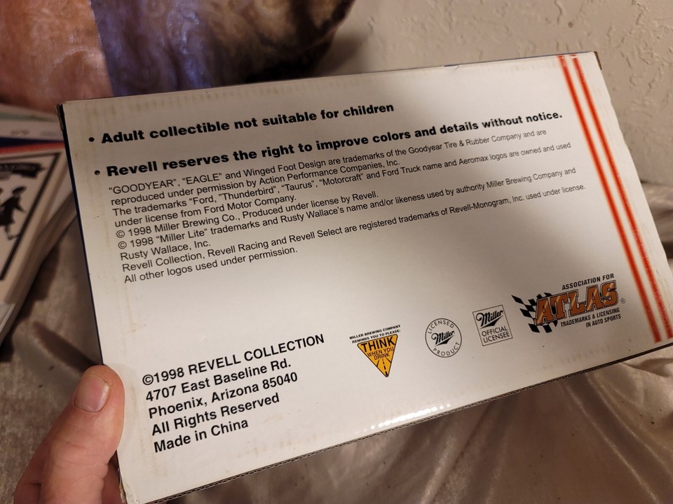 1/24 Revell 1998 Ford Taurus Miller Lite/TCB Rusty Wallace 1:24 diecast ...