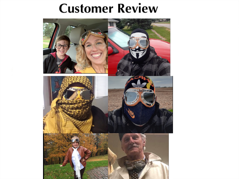 New CRG Vintage Bike Aviator Pilot Motorcycle Cruiser Scooter Goggles ...