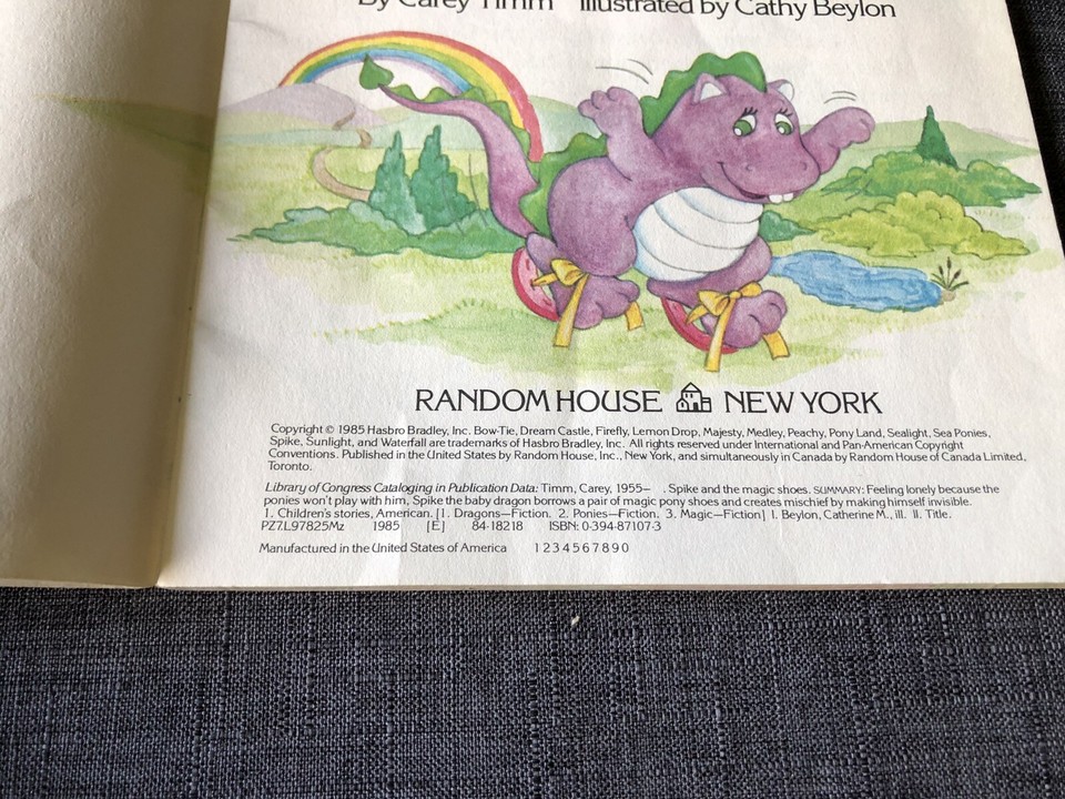 Vintage 1986 My Little Pony Book Spike and the Magic Shoes Soft Cover ...