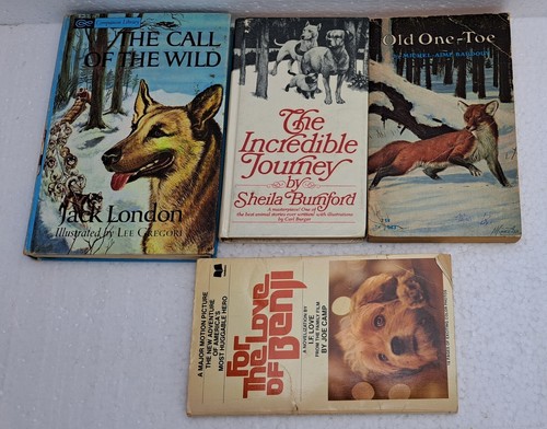 Lot of 4 Vintage Teen Children's Books Love of Benji, Old One Toe, etc ...