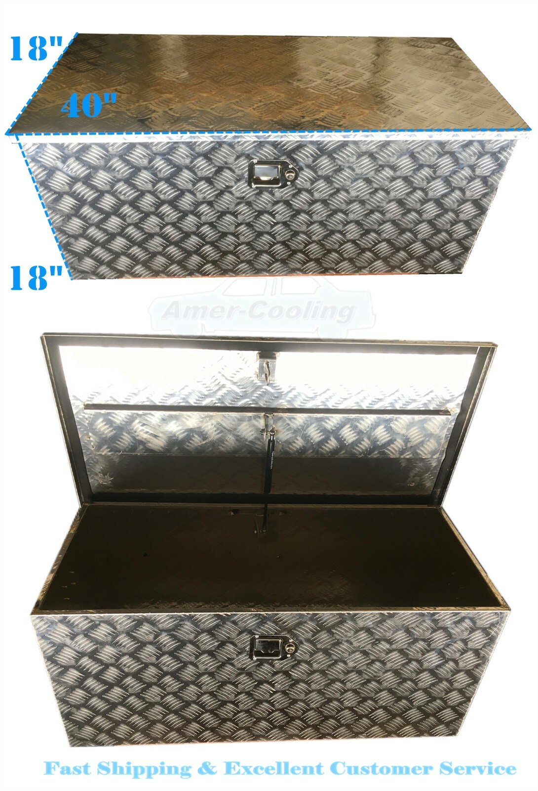 Aluminum Truck Underbody Tool Box Trailer RV Tool Storage Under Bed 40 ...