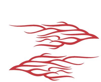 SIDE FLAMES DECALS #EXF19 VINYL GRAPHIC CAR TRUCK SUV SEMI FIRE VAN ...