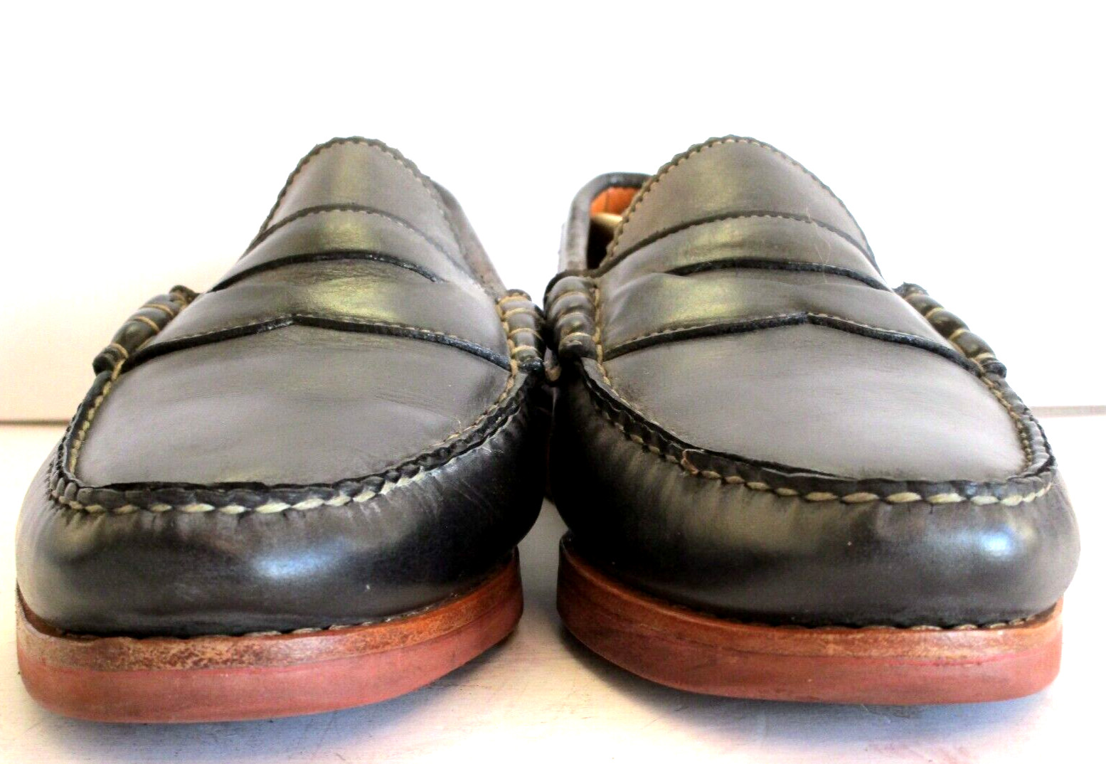 Men's Allen Edmonds Sedona Navy Penny Loafers Size 8.… - Gem