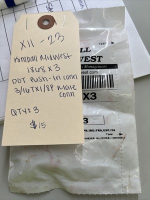 Kimball Midwest 1868x3 DOT Push-in conn 3/16tx1l8p Male conn | eBay