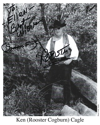 AUTOGRAPHED PICTURE OF TELEVISION WESTERN ACTOR KEN CAGLE - ROOSTER ...