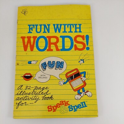 Speak and Spell Activity Book Fun with Words 1980 Texas Instruments ...