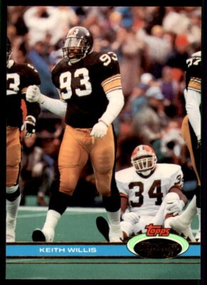 1991 TOPPS STADIUM CLUB FOOTBALL CARD PITTSBURGH STEELERS #347 KEITH ...