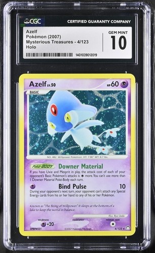 Pokemon Azelf 4/123 Holo Diamond & Pearl Mysterious Treasures - CGC 10 ...