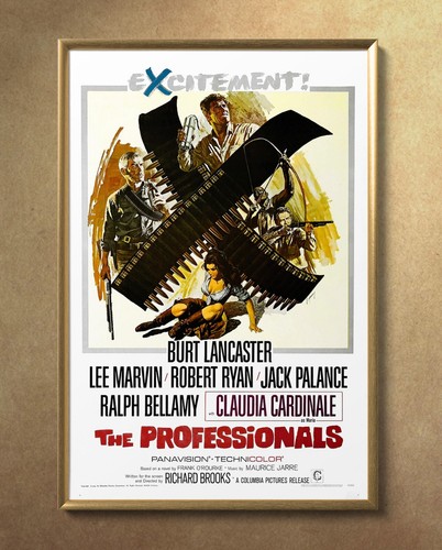 The Professionals Burt Lancaster 1966 Movie Poster 24"x36" Glossy ...
