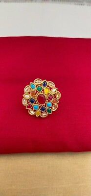 Indian Jewelry Ring Bollywood Ethnic Gold Plated Party Wear Ring For ...