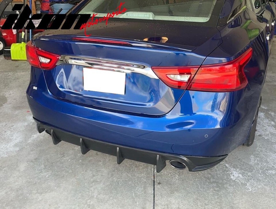Fits 2016-2018 Nissan Maxima Rear Bumper Lip Diffuser Valance Kit ...