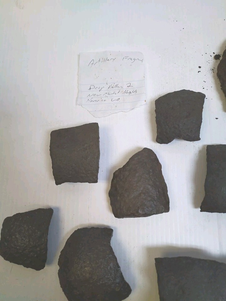 LARGE CIVIL WAR ARTILLERY SHELL FRAGMENTS! Petersburg, Deep Bottom ...