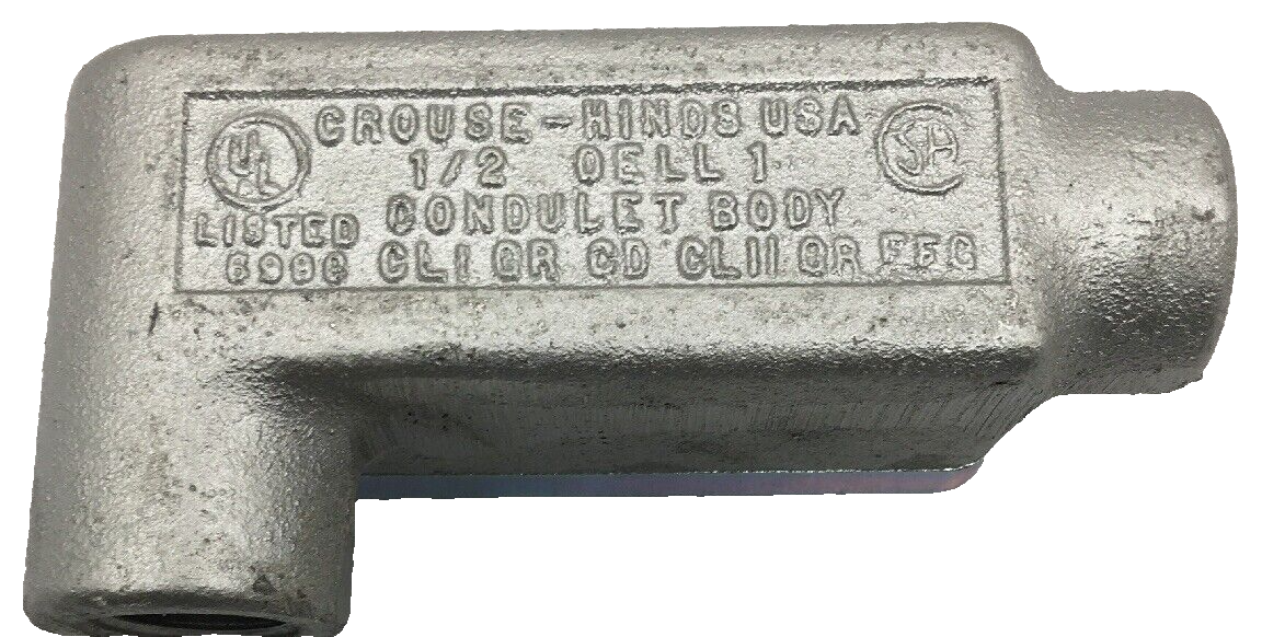 OELL1 CROUSE HINDS 1/2-INCH HUB SIZE CONDULET CONDUIT OUTLET BODY WITH ...