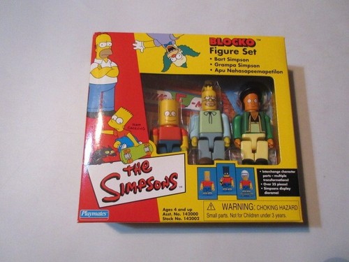 Playmates The Simpsons Blocko Set: Bart, Grampa, Apu | eBay