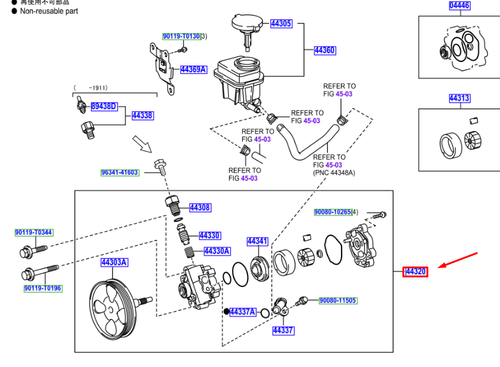 Pompe à palettes TOYOTA HILUX MK8 443100K142 NEUF ORIGINE | eBay