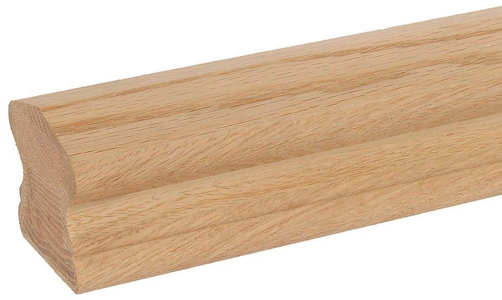 8 Foot Handrail Unfinished Red Oak Wood Stair Hallway Balcony Hand Rail ...